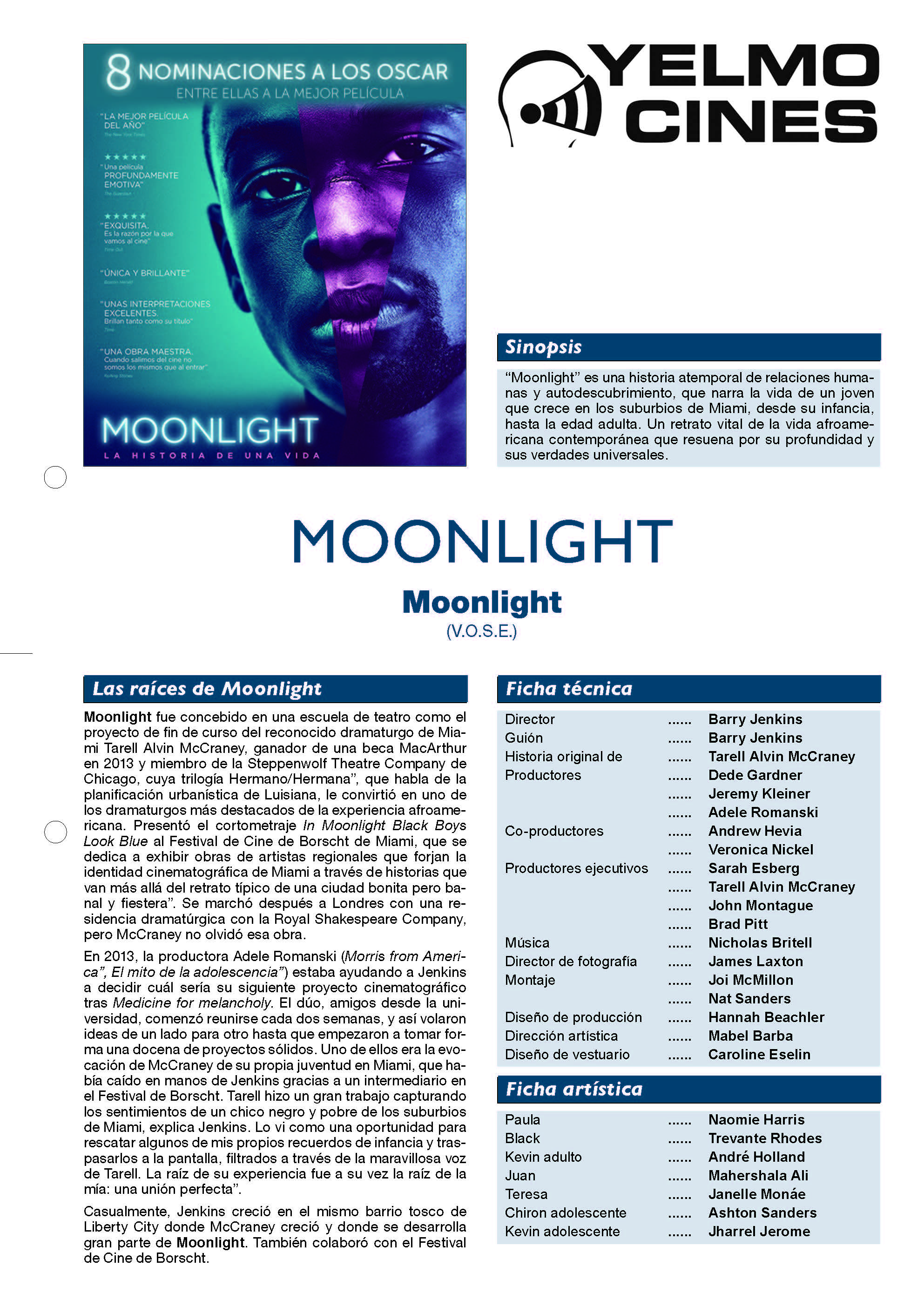 Moonlight [ficha]. Educación sexual - SIDA STUDI